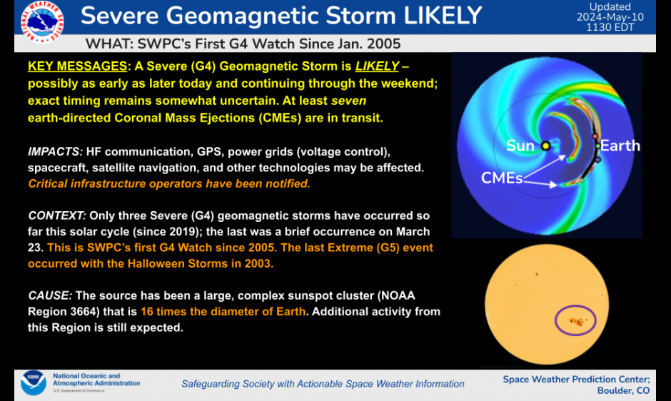 Severe Geomagnetic Storming Likely to Continue | NOAA / NWS Space ... Severe Geomagnetic Storming Likely to Continue | NOAA / NWS Space ...
